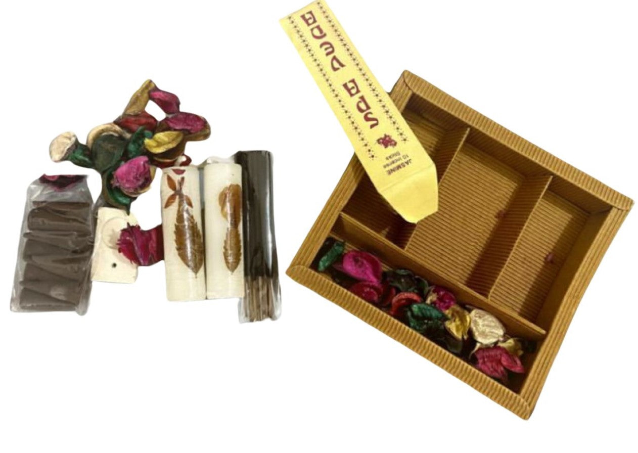 Spa veda candle and dhoop gift box – UTSAVBOX